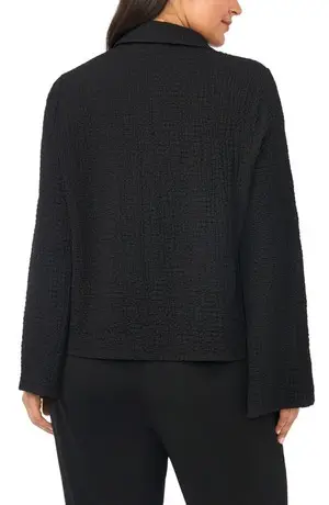 Halogen Flare Sleeve Knit Button-up Shirt