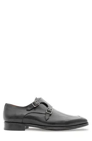 Mezlan Double Buckle Monk Shoe - Black