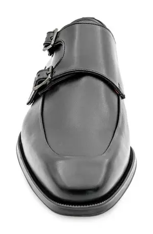 Mezlan Double Buckle Monk Shoe - Black