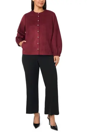 Halogen Faux Suede Jacket