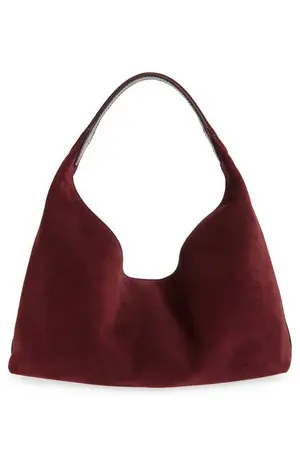 Madewell The Mylie Suede Shoulder Bag - Sangria