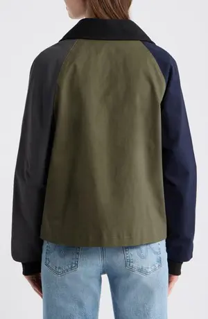 Bernardo Short Colorblock Stretch Rain Jacket