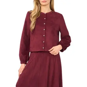 Halogen Faux Suede Jacket - Winterberry