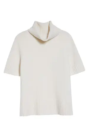 REISS Elena Short Sleeve Cashmere Turtleneck