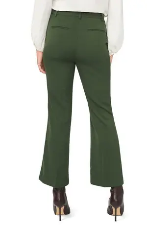 Halogen Tailored High Waist Ankle Flare Leg Pants - Midnight Sage