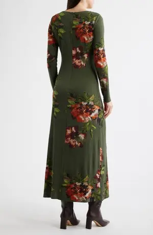 Julia Jordan Floral Long Sleeve Maxi Dress