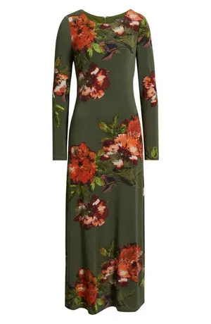 Julia Jordan Floral Long Sleeve Maxi Dress