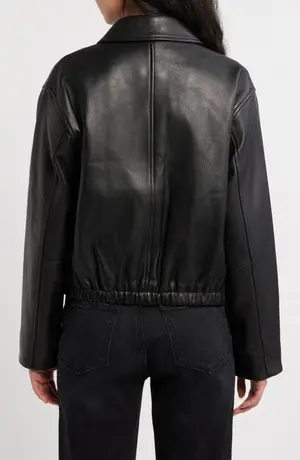 Michael Kors Leather Bomber