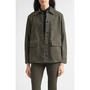 Vince Suede Barn Jacket - Dark Thyme