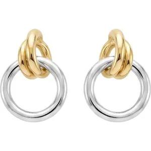 Argento Vivo 2-tone Mini Knot Earrings - Two Tone