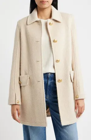 Sam Edelman Crested Button Coat - Birch