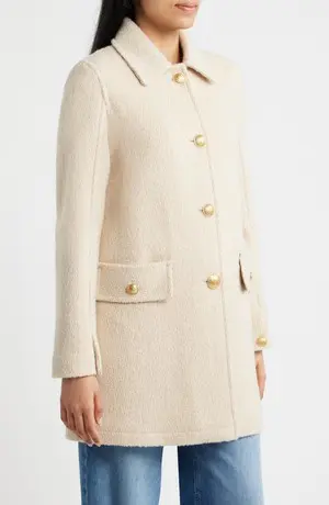 Sam Edelman Crested Button Coat - Birch