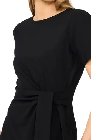 Halogen Tie Front Short Sleeve Midi Dress
