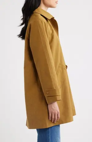 Bernardo Flared Hooded Raincoat - Tan