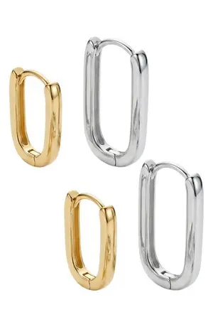 Argento Vivo Oblong Set Of 2 Earrings