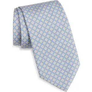 David Donahue Neat Silk Tie - Gray