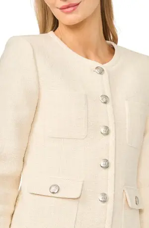 Halogen Collarless Jacket - New Ivory