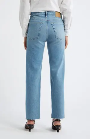 Rag & Bone Harlow Mid Rise Straight Leg Ankle Jeans