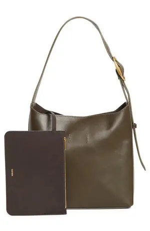 REISS Greta Suede & Leather Shoulder Bag
