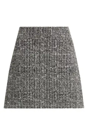 Theory High Waist Tweed Miniskirt