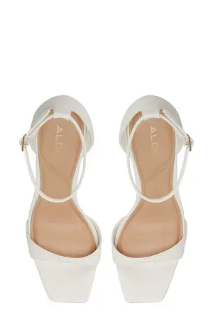Aldo Evvie Ankle Strap Sandal - White