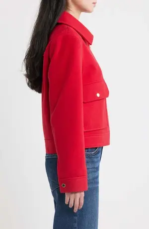 Tommy Hilfiger Crop Work Jacket - Red