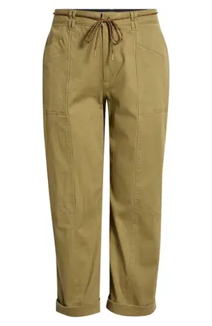 Wit & Wisdom Ultra Skyrise Relaxed Drawstring Waist Stretch Cotton Pants