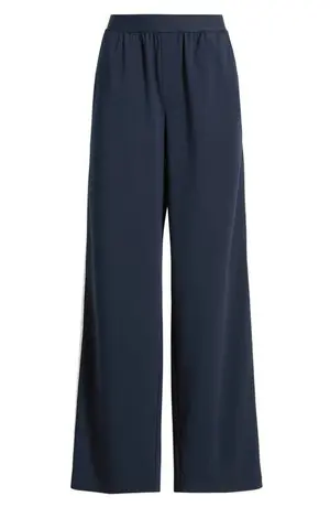 Sanctuary Wide Leg Track Pants - Navy Blue