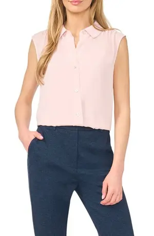 Halogen Extended Shoulder Sleeveless Top - Pink Cloud
