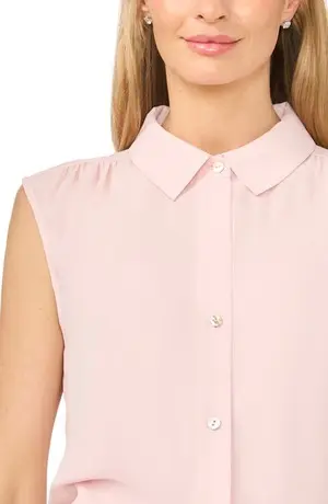 Halogen Extended Shoulder Sleeveless Top - Pink Cloud