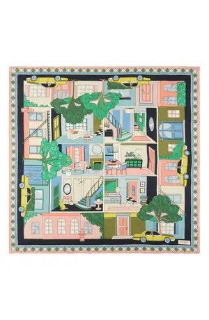 Kate Spade New York Townhouse Silk Square Scarf