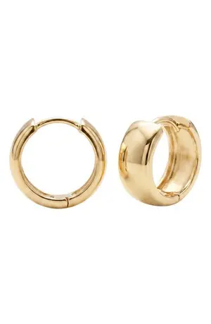 Argento Vivo Chunky Huggie Hoop Earrings - Gold