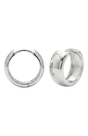 Argento Vivo Chunky Huggie Hoop Earrings - Silver