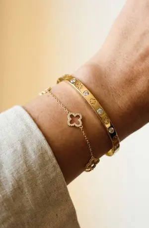 Argento Vivo Set Of 2 Clover Bracelets