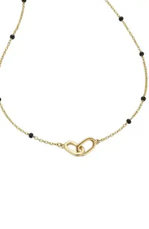 Argento Vivo Enamel Bead Interlocking Oval Chain Necklace