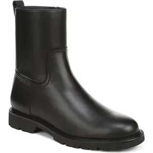 Vince Sidney Lug Sole Boot - Black Leather