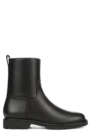 Vince Sidney Lug Sole Boot - Black Leather