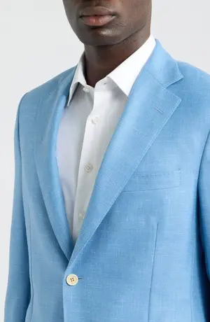 HERITAGE GOLD Light Slub Wool Blend Sport Coat