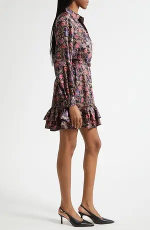 Cinq À Sept Paisley Eclipse Long Sleeve Shirtdress