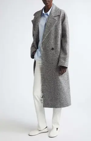 Lafayette 148 New York Notch Lapel Alpaca & Wool Blend Coat