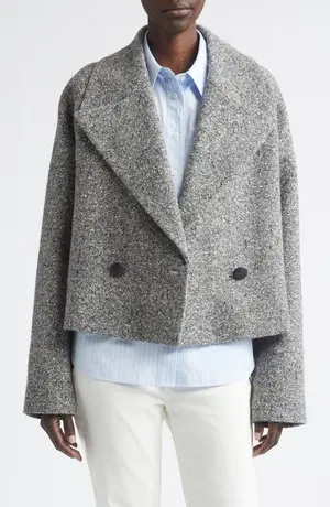 Lafayette 148 New York Wide Lapel Alpaca & Wool Blend Jacket