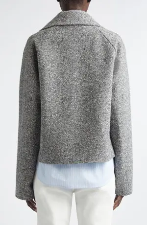 Lafayette 148 New York Wide Lapel Alpaca & Wool Blend Jacket