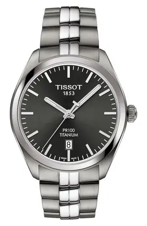 TISSOT Pr100 Titanium Bracelet Watch