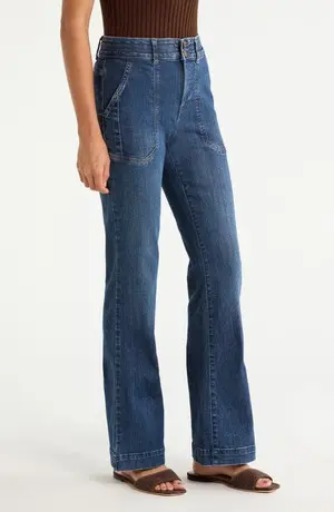 Wit & Wisdom Madison High Waist Utility Pocket Bootcut Jeans