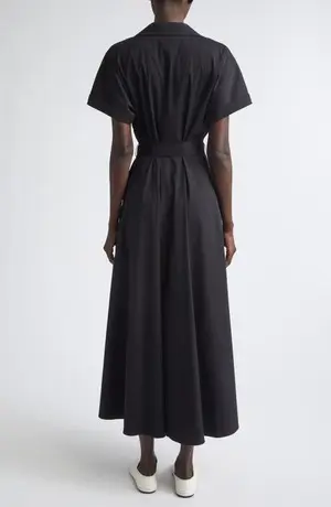 Lafayette 148 New York Belted Stretch Cotton Blend Shirtdress