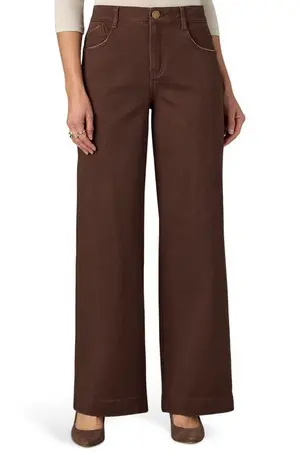 Wit & Wisdom Sam High Waist Wide Leg Jeans - Cold Brew