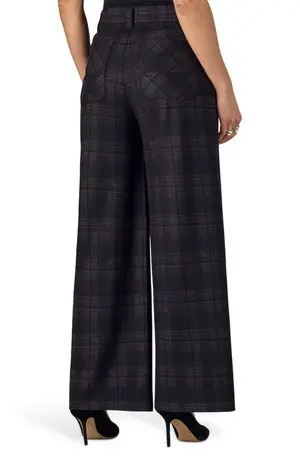 Wit & Wisdom Whitney Skyrise Plaid Wide Leg Trousers