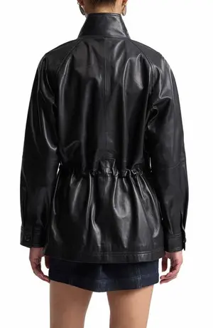 Avec Les Filles Slouchy Leather Jacket