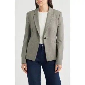 BOSS Jia Marl Stretch Suiting Jacket - Open Brn