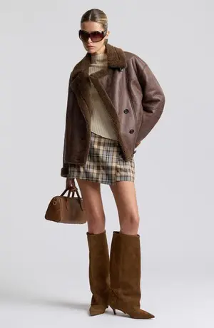 Avec Les Filles Faux Shearling Jacket